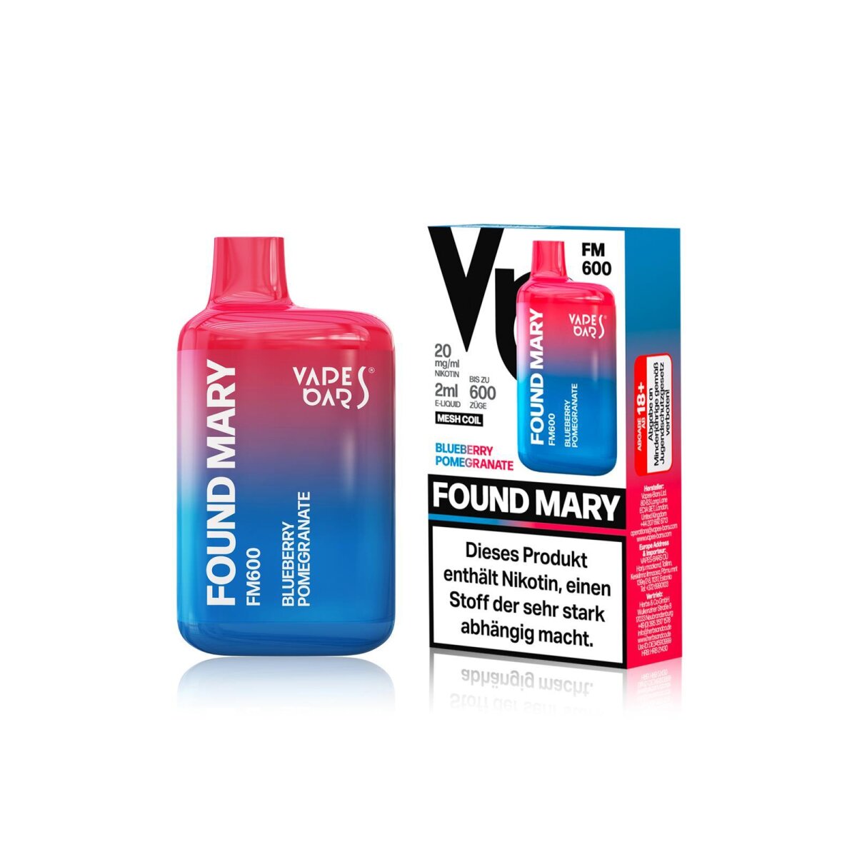 Vapes Bars Found Mary FM600 - Cola Ice 20mg/ml