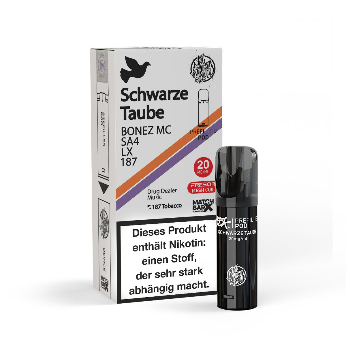 187 Vape Pod Schwarze Traube 20mg NicSalt | Online bestellen!, 3,00